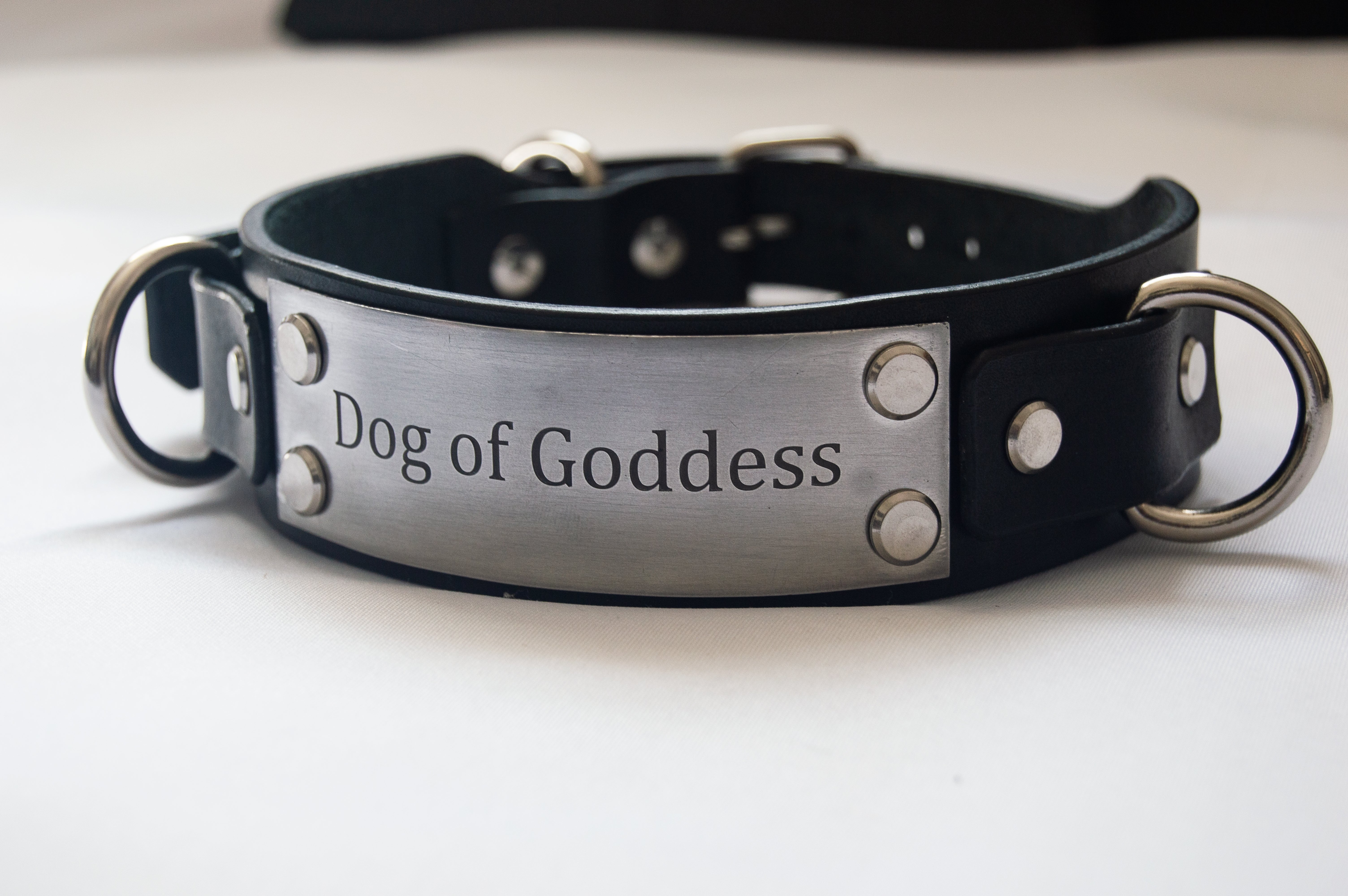 'Insert Text' Custom Leather Collar – IM.MORTAL